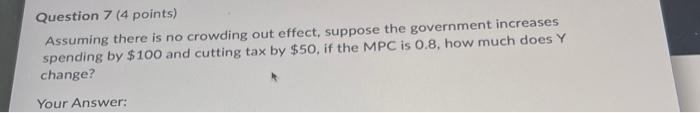 Solved Question 7 (4 points) Assuming there is no crowding | Chegg.com