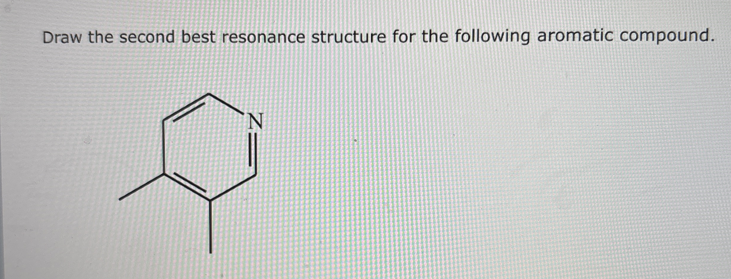 Draw the second best resonance structure for the | Chegg.com