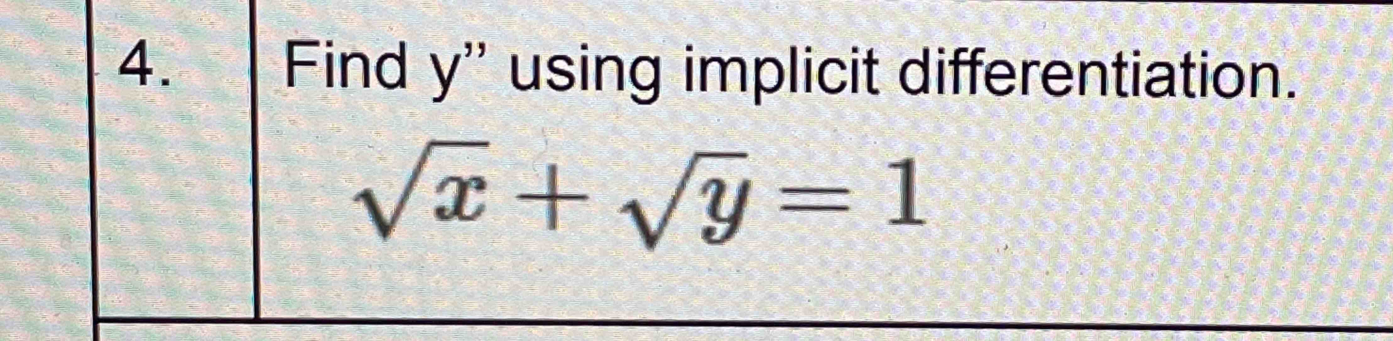 Solved Find y" ﻿using implicit differentiation.x2+y2=1 | Chegg.com