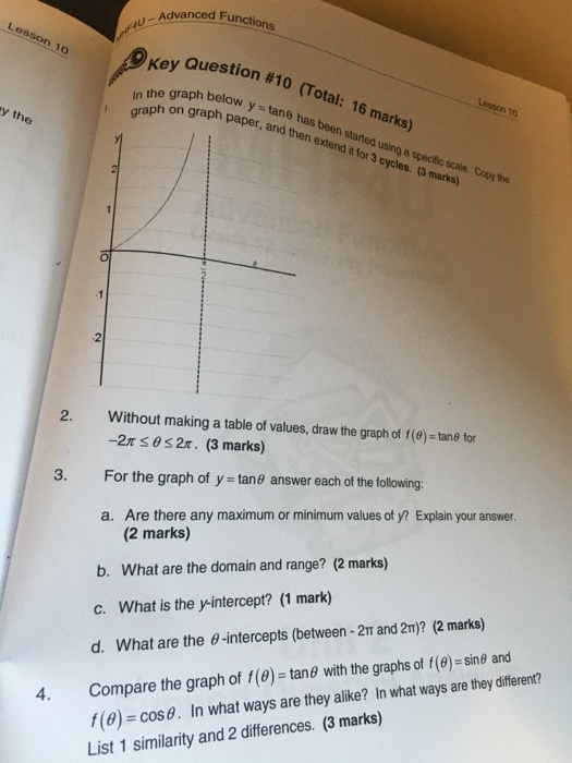 Solved - Advanced Function ed Functions Lesson 10 Key | Chegg.com