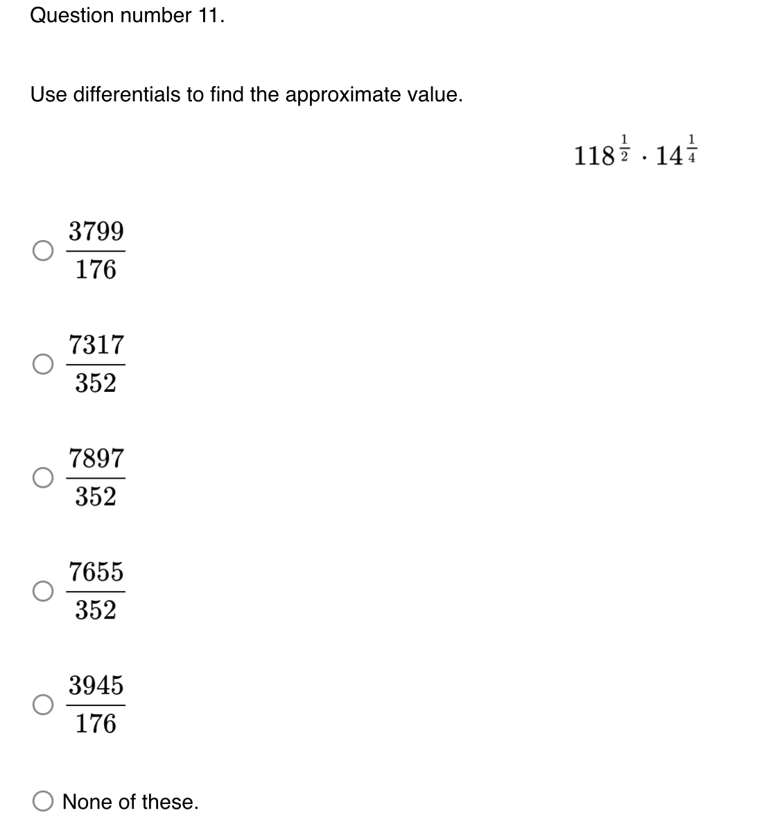 Solved Question number 11.Use differentials to find the | Chegg.com