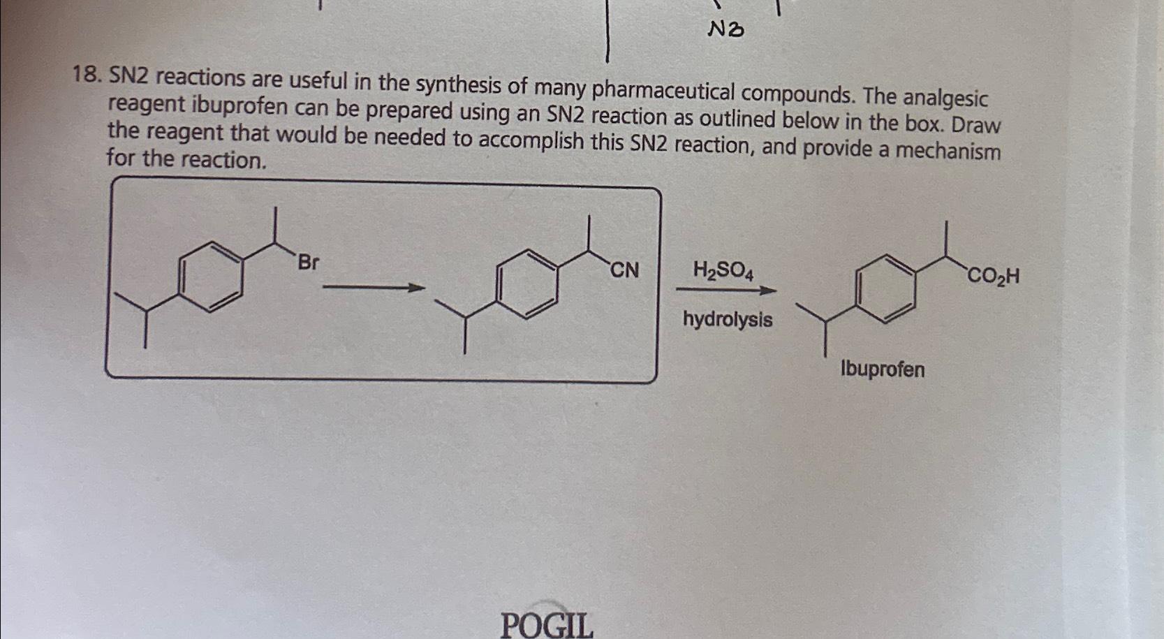 Solved SN2 ﻿reactions are useful in the synthesis of many | Chegg.com