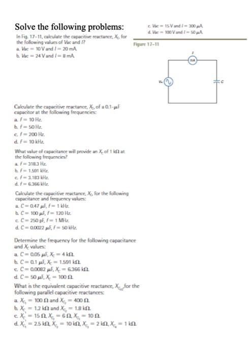 Solved Solve the following problems: c. Vsc=15 V and t=300μH | Chegg.com
