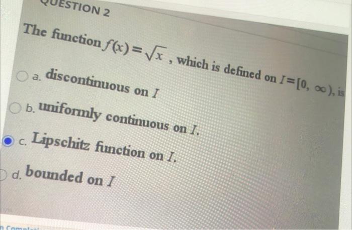 Solved QUESTION 1 It fex) is continuous on closed bounded | Chegg.com