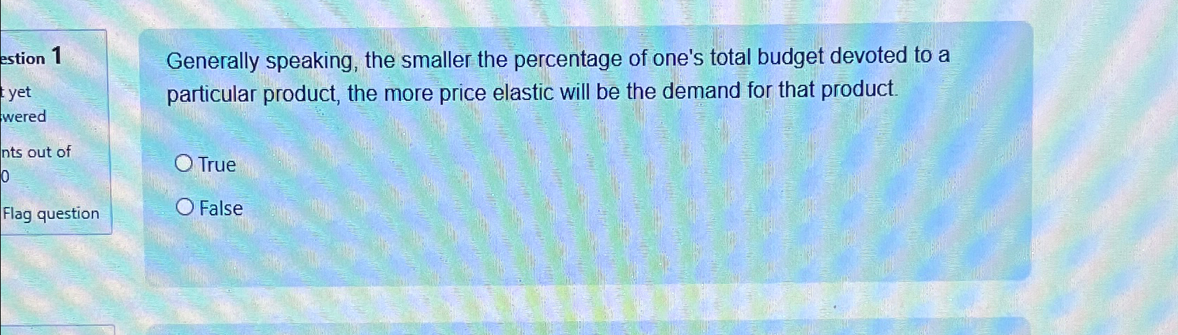 Solved Generally speaking, the smaller the percentage of | Chegg.com