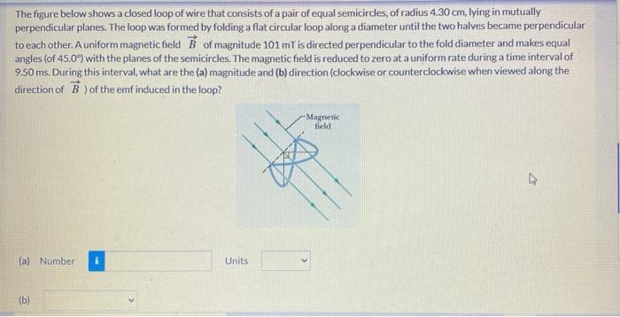 Solved The figure below shows a closed loop of wire that | Chegg.com