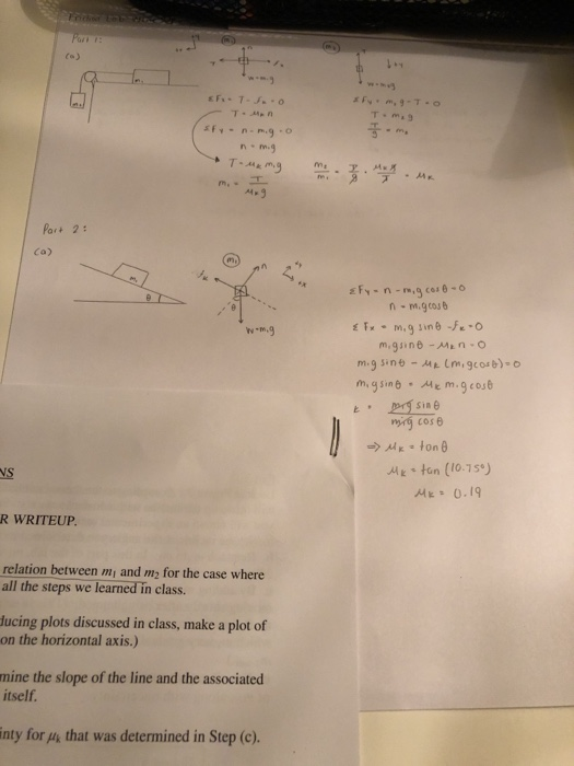 FRICTION LAB WRITE-UP INSTRUCTIONS Part 0 HAND IN | Chegg.com