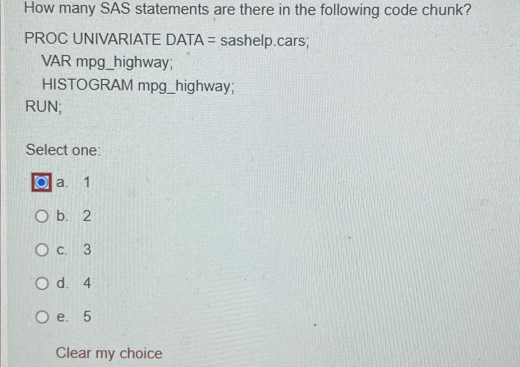 Solved How many SAS statements are there in the following | Chegg.com