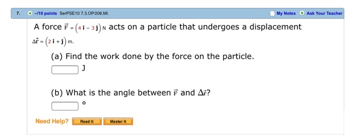 Solved 0-10 points SerPSE10 7.3.0P.006 MI Ask Your Teacher | Chegg.com Solved 0-10 points SerPSE10 7.3.0P.006 MI Ask Your Teacher | Chegg.com