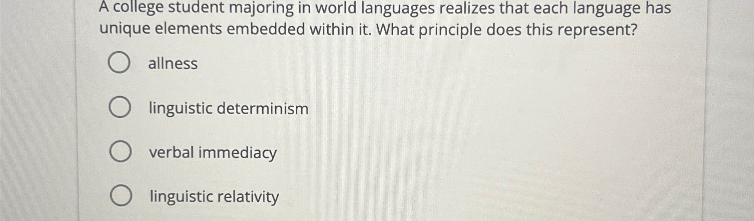 Solved A college student majoring in world languages | Chegg.com