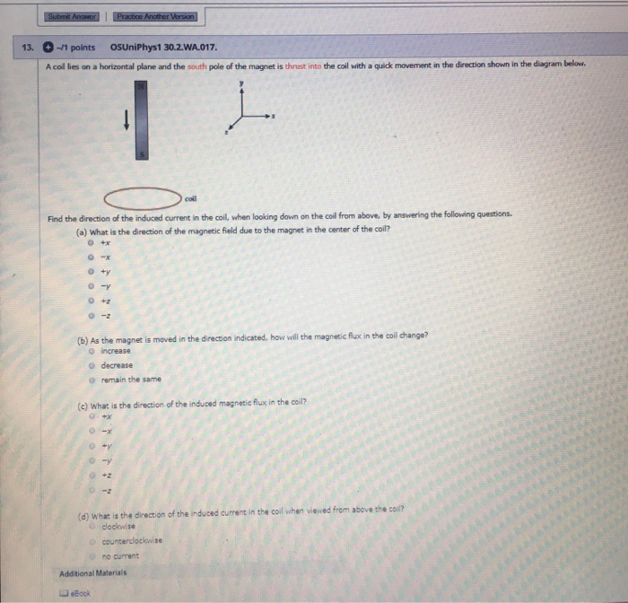 Solved Submit Answer Practice Another Version 13. -1 points | Chegg.com