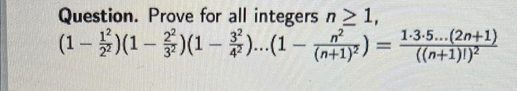 Solved Question. Prove for all integers | Chegg.com