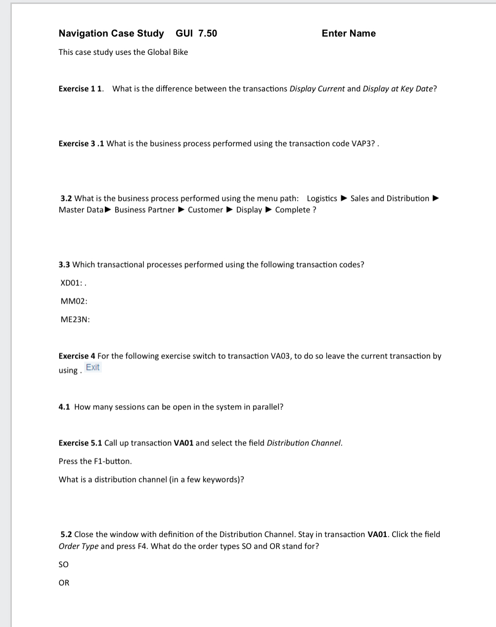 Solved Navigation Case StudyGUI7.50Enter NameThis case study | Chegg.com
