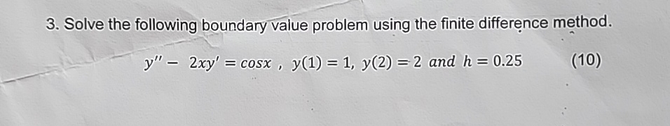 Solved Solve the following boundary value problem using the | Chegg.com