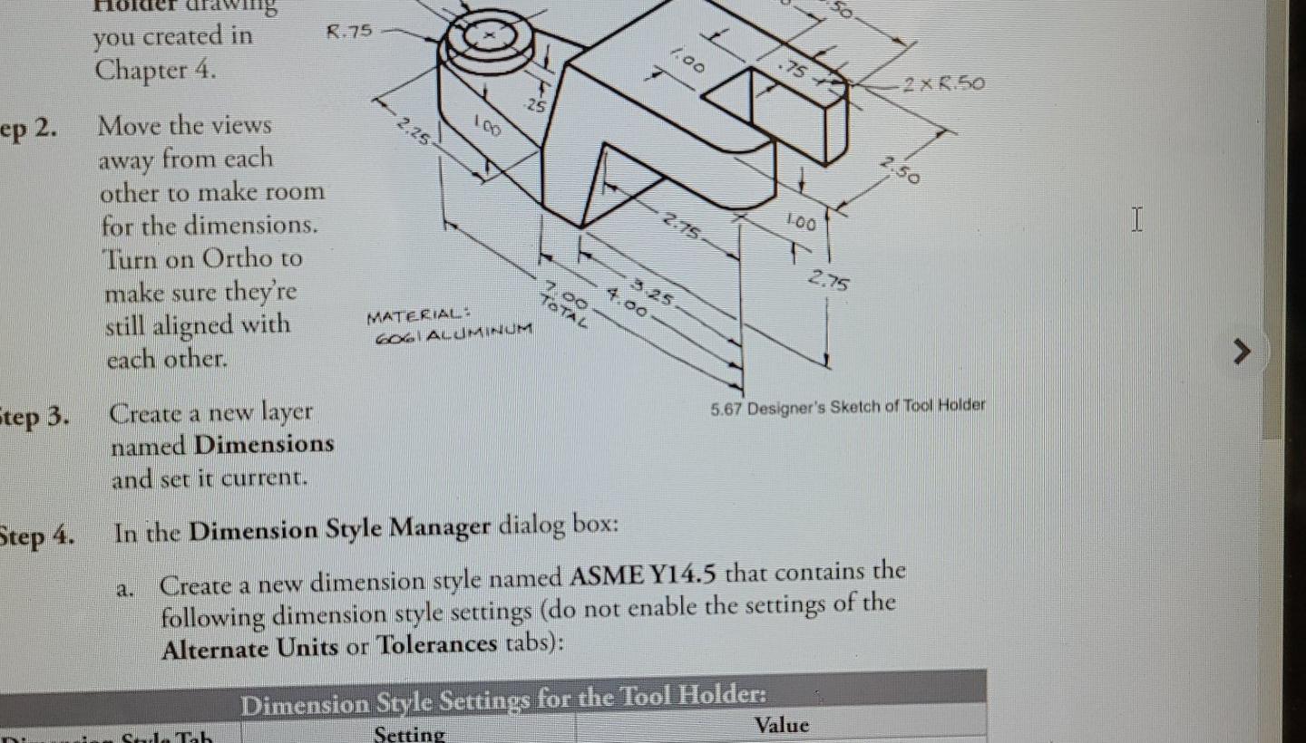 Solved Step 4. In the Dimension Style Manager dialog box: | Chegg.com