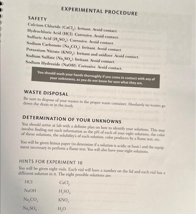 Solved Qualitative Analysis Name Date TA You will need to | Chegg.com