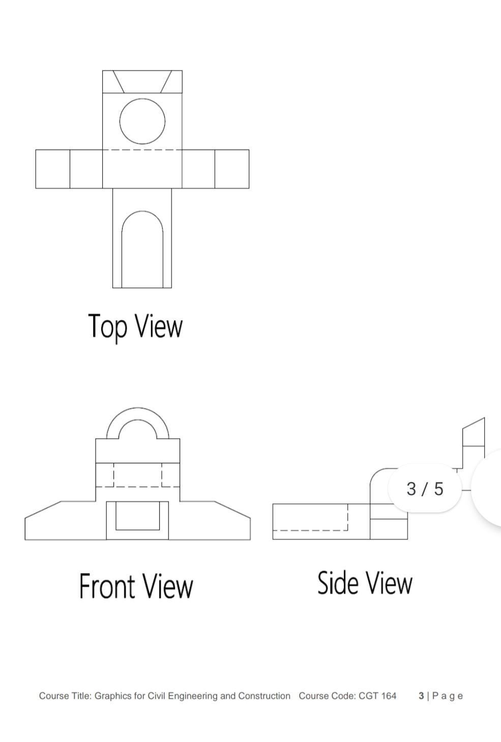 Solved Question [1] [40 pts.] Using AutoCAD software, draw | Chegg.com