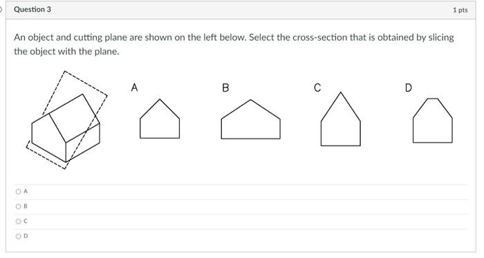 Solved An object and cutting plane are shown on the left | Chegg.com