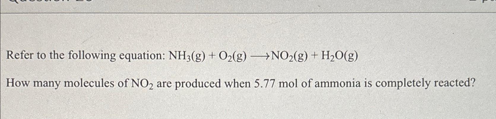 Solved Refer to the following equation: | Chegg.com