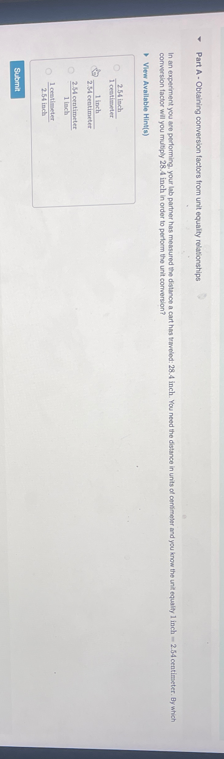 Solved Part A - ﻿Obtaining conversion factors from unit | Chegg.com