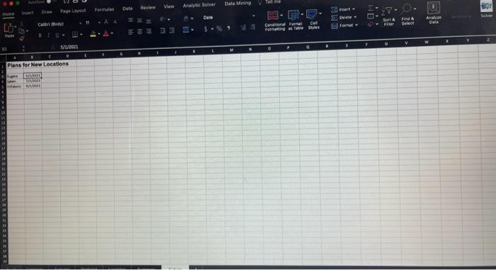 Step Instructions Possible 1 Start Excel. Download | Chegg.com