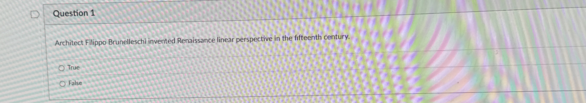 Solved Question 1Architect Filippo Brunelleschi invented | Chegg.com