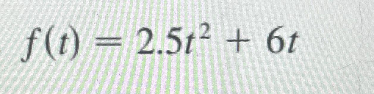 Solved f(t)=2.5t2+6tfind the derivative using the definition | Chegg.com