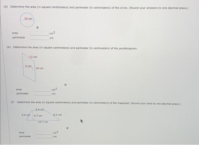 Solved Determine the area (in square millimeters) and | Chegg.com