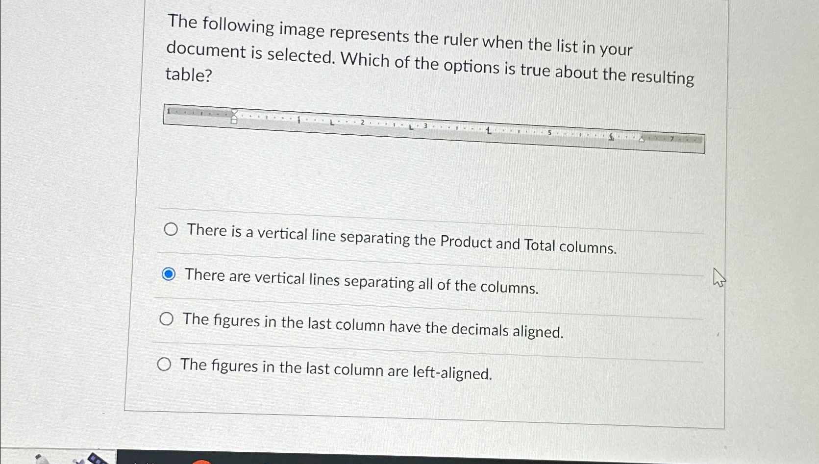Solved The following image represents the ruler when the | Chegg.com