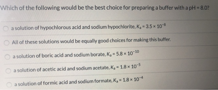 Solved Which of the following cannot be mixed together in | Chegg.com