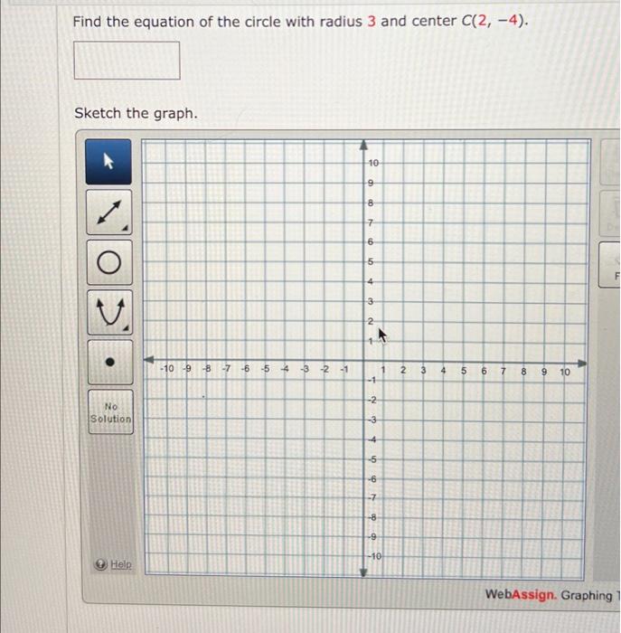 Solved Find the equation of the circle with radius 3 and | Chegg.com