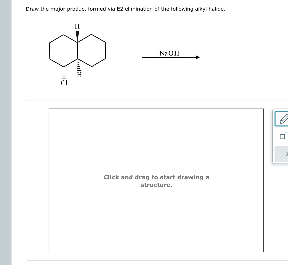 Solved Draw the major product formed via E2 ﻿elimination of | Chegg.com