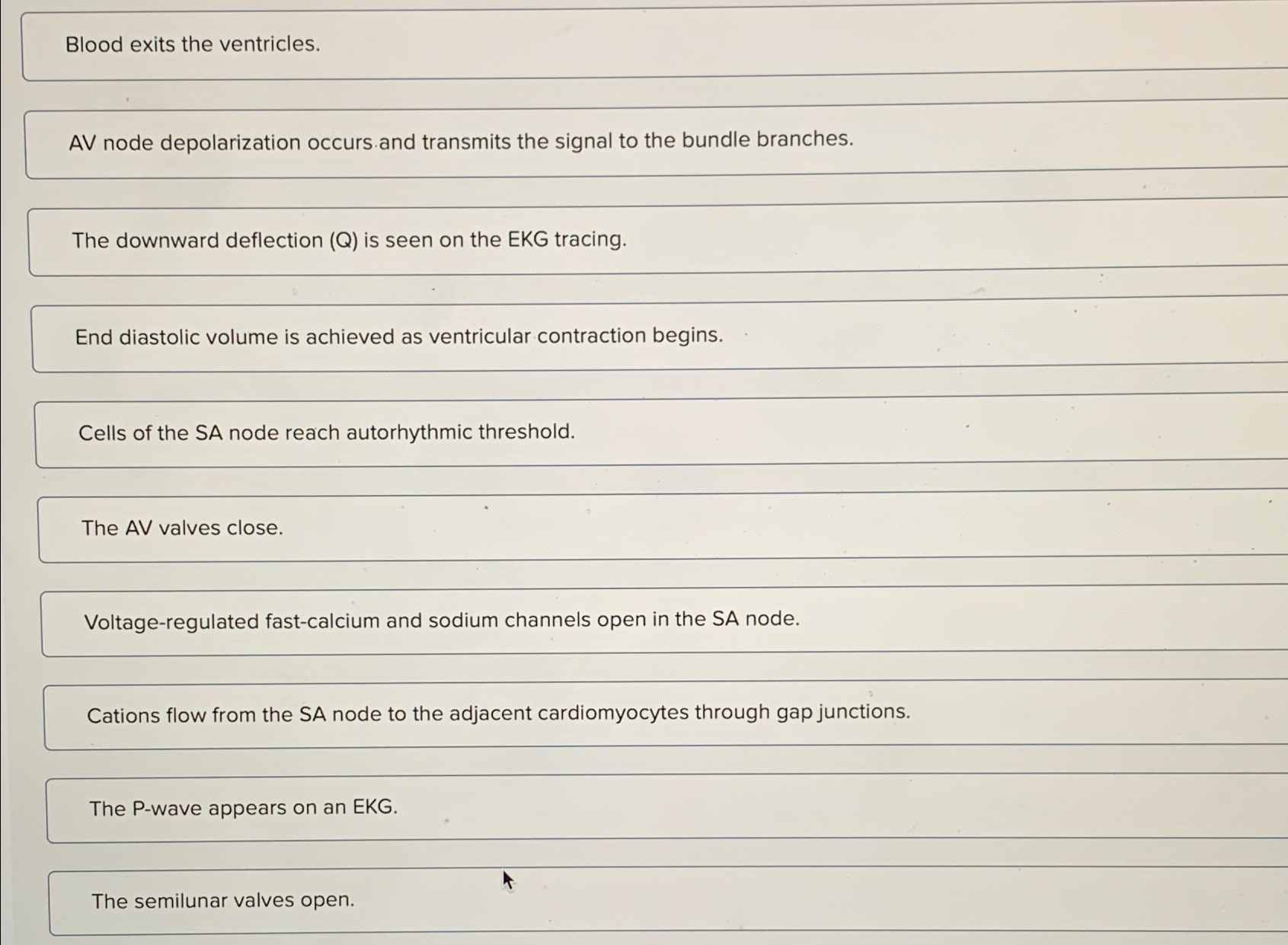 Solved Blood exits the ventricles.AV node depolarization | Chegg.com