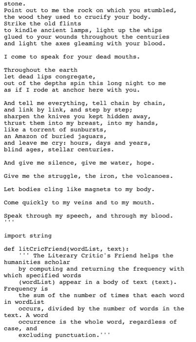 Solved # The Bells # Edgar Allen Poe theBells = HEAR the | Chegg.com