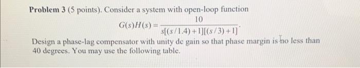 Solved Problem 3 ( 5 points). Consider a system with | Chegg.com