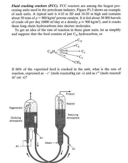 Solved Fluid cracking crackers (FCC). ﻿FCC reactors are | Chegg.com