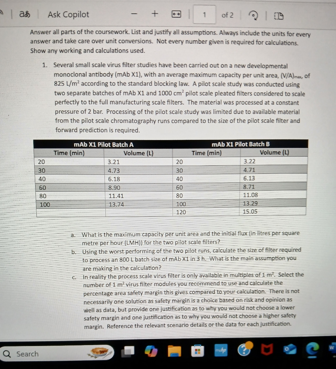 Solved аあ ﻿Ask CopilotAnswer all parts of the coursework. | Chegg.com