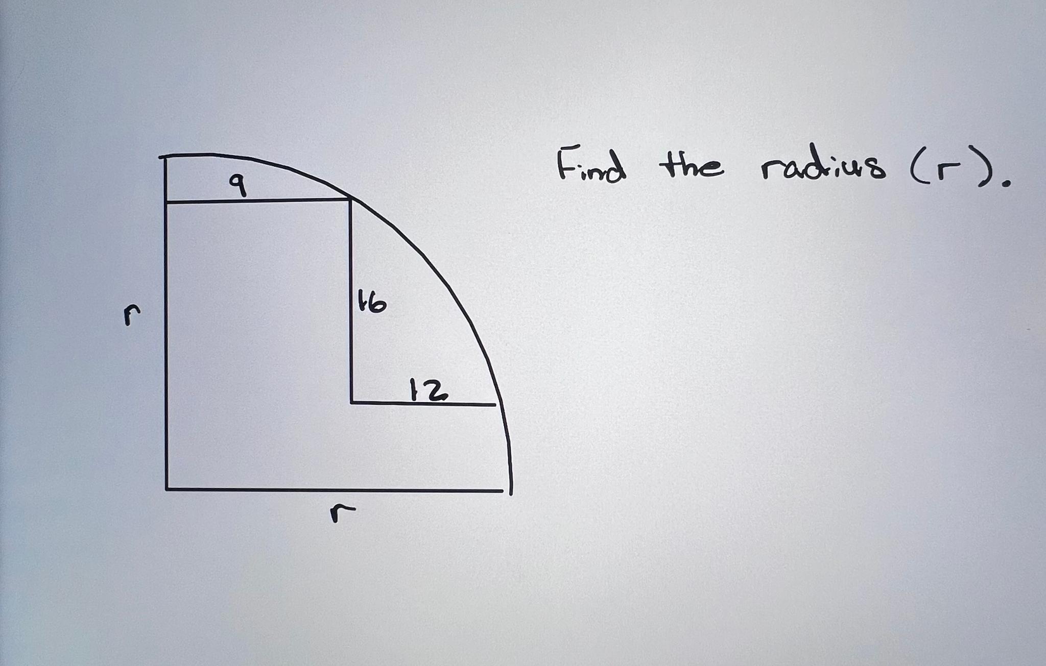 Solved Find the radius (r). | Chegg.com