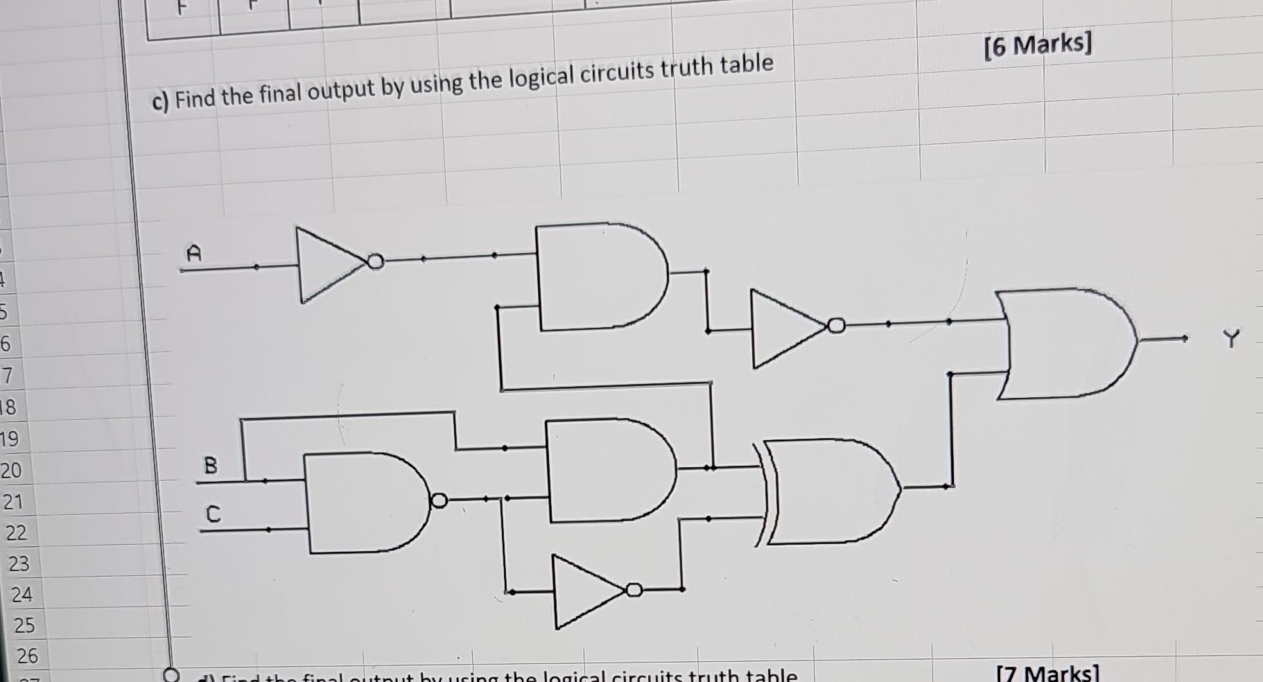 c) Find the final output by using the logical | Chegg.com