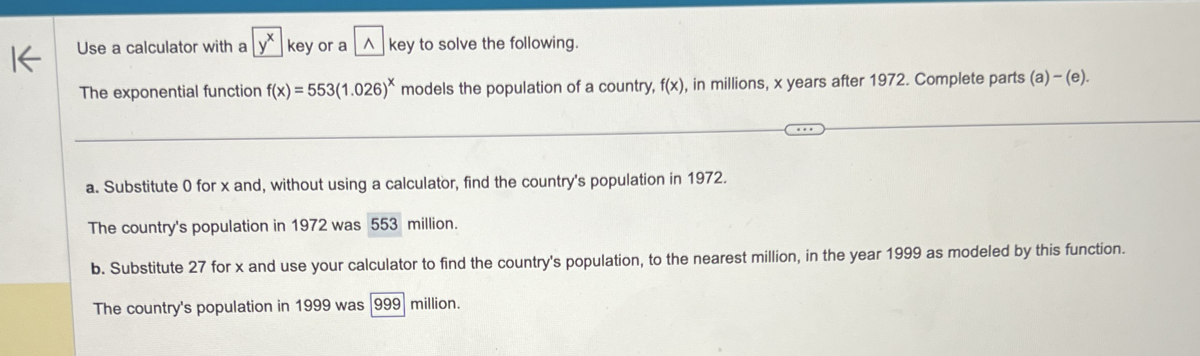 Solved Use a calculator with a ﻿key or a ﻿key to solve | Chegg.com