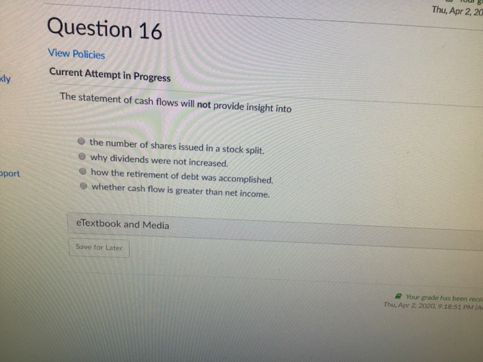 Solved KUCSLIDIT 13 lew Policies Current Attempt in Progress | Chegg.com