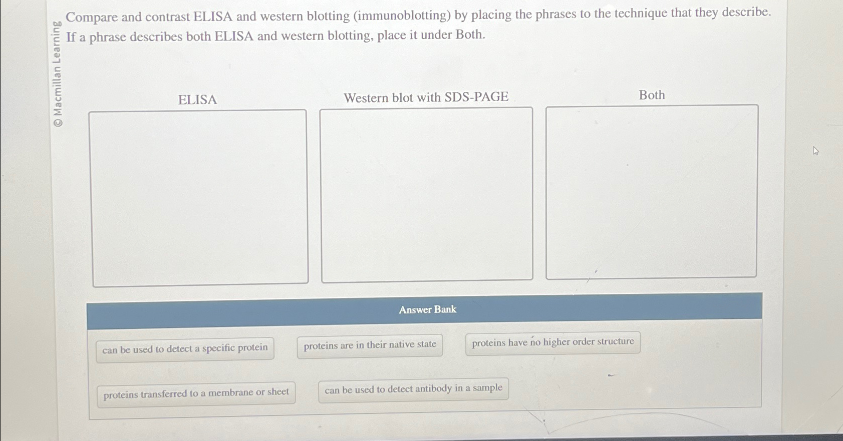 Solved Compare and contrast ELISA and western blotting | Chegg.com