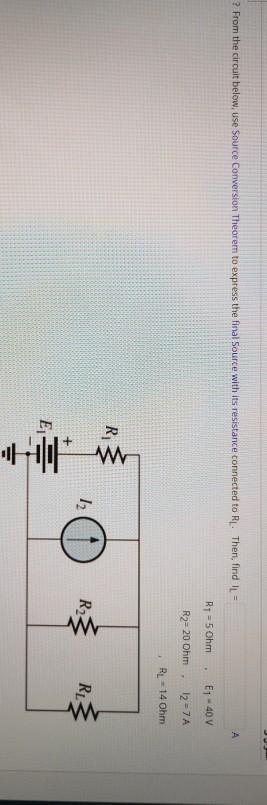 Solved ? From the circuit below, use Source Conversion | Chegg.com