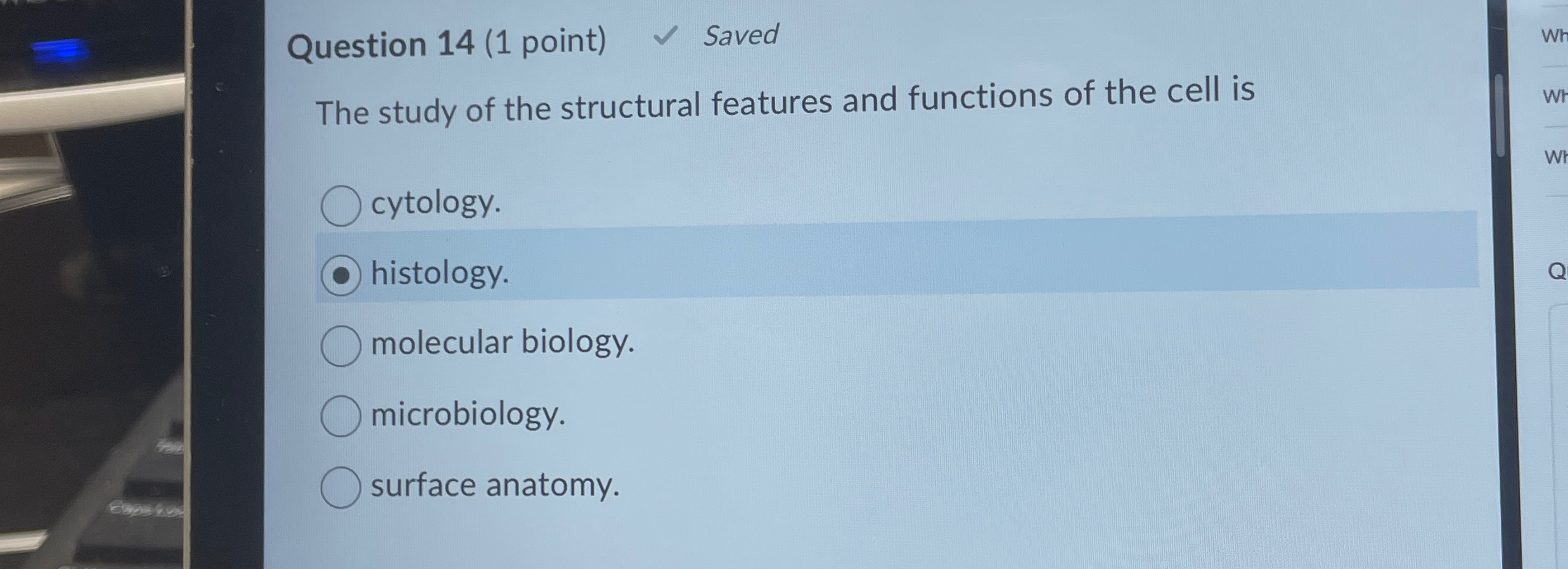 Solved Question 14 (1 ﻿point)The study of the structural | Chegg.com
