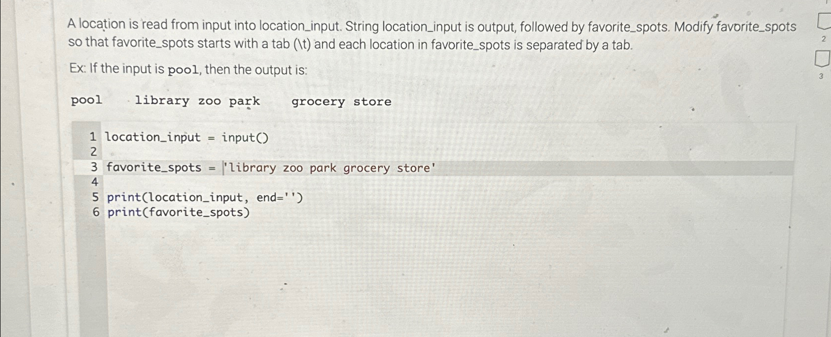 Solved A location is read from input into location_input. | Chegg.com Solved A location is read from input into location_input. | Chegg.com