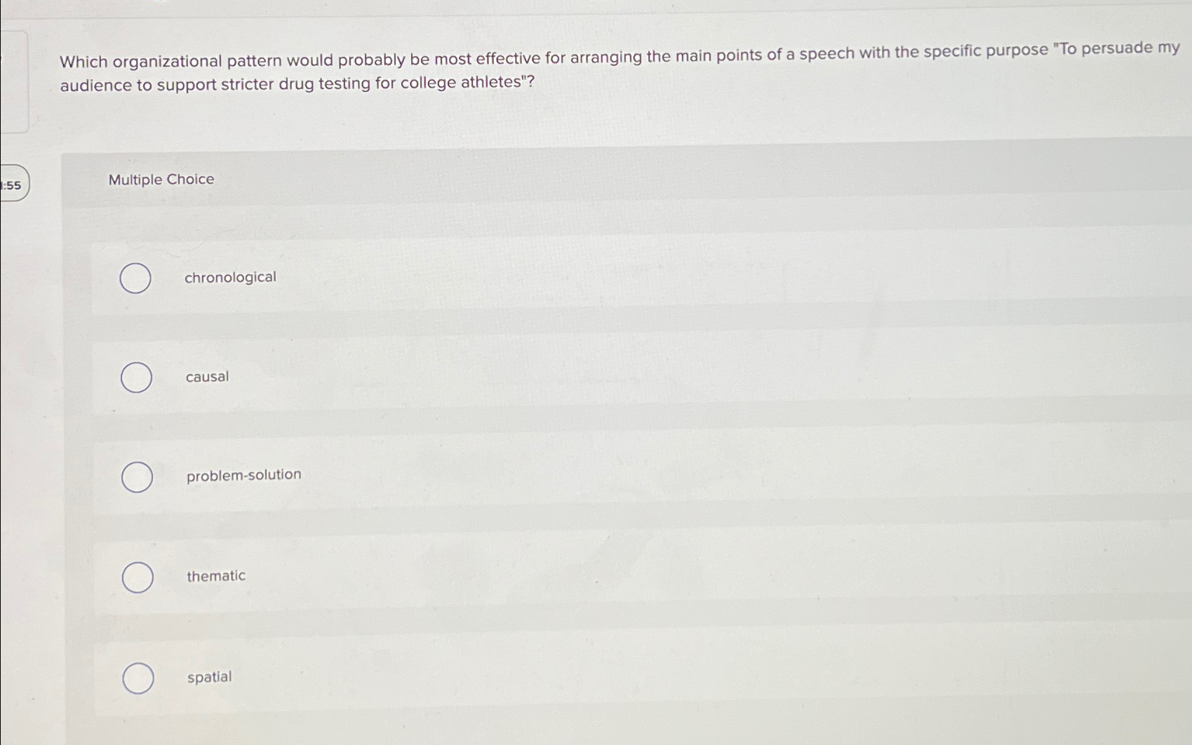 Solved Which organizational pattern would probably be most | Chegg.com