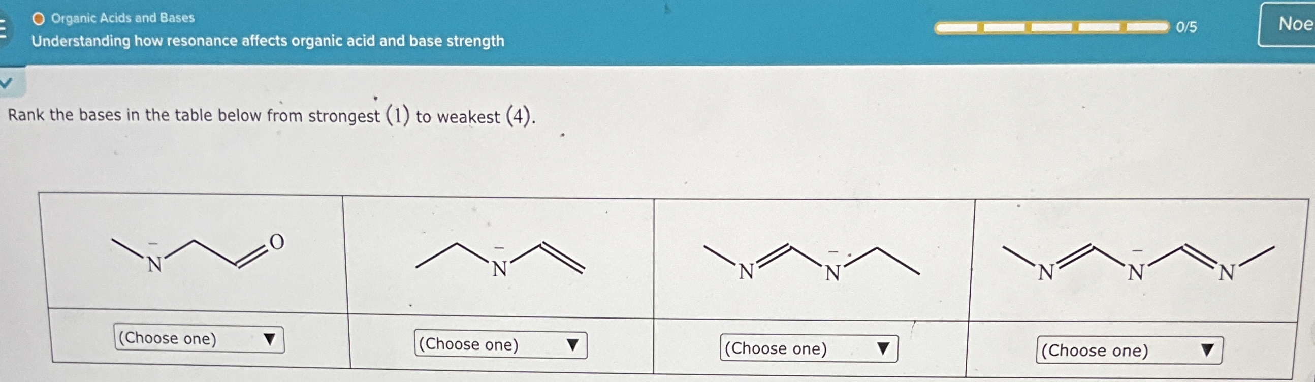 Organic Acids and BasesUnderstanding how resonance | Chegg.com