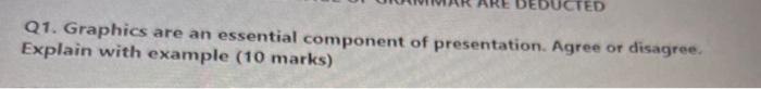 Q1. Graphics are an essential component of | Chegg.com