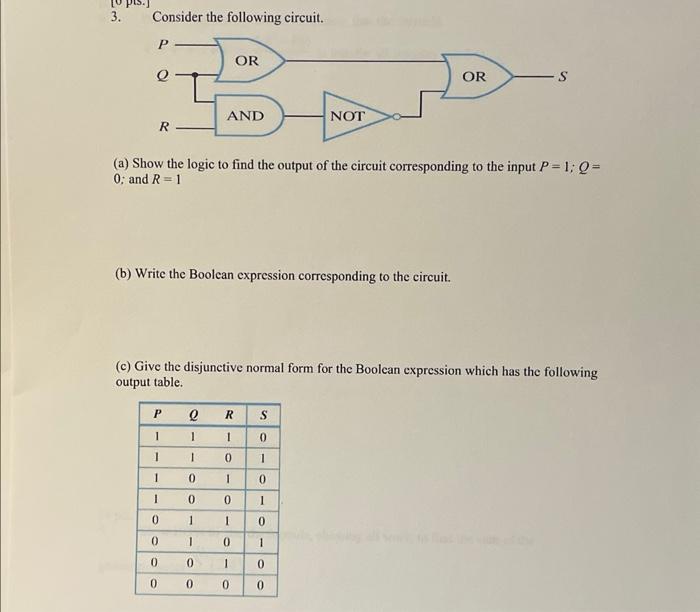 Solved 3. Consider the following circuit. (a) Show the logic | Chegg.com