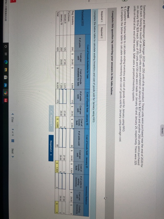 Solved Seved Samuelson and Messenger (SAM) began 2021 with | Chegg.com